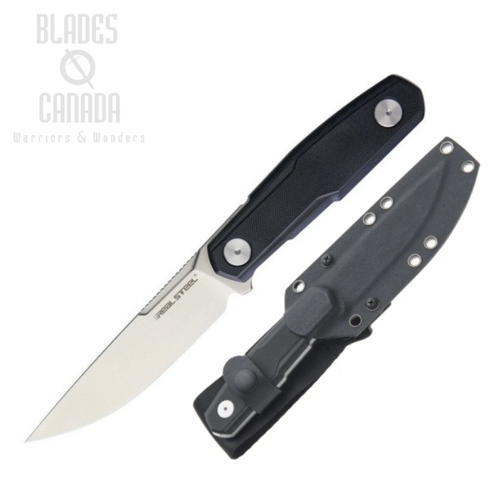 Real Steel Bushcraft Zenith Fixed Blade Knife, 14C28N, G10 Black, 3761 ...