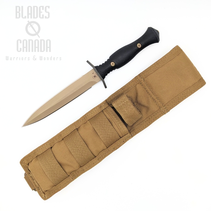 Spartan Blades Harsey Dagger Knife, CPM MagnaCut FDE, Micarta Black ...